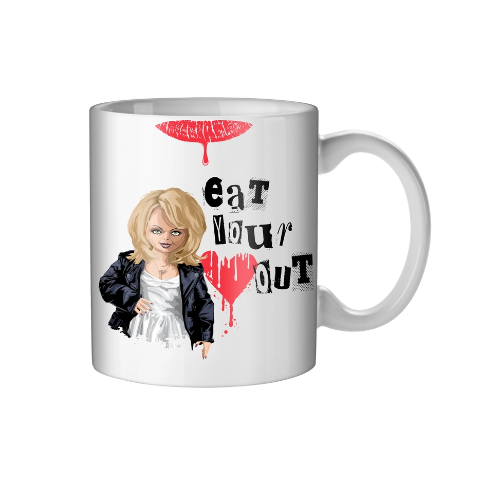 Bride of Chucky Tiffany Eat Your Heart Out Coffee Mug 20 oz. - Chucky ...